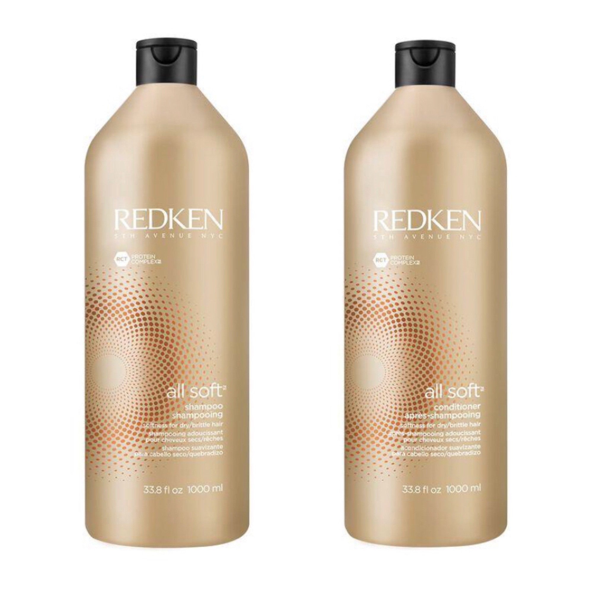 REDKEN All Soft Argon Oil Shampoo Conditioner 1000ml each
